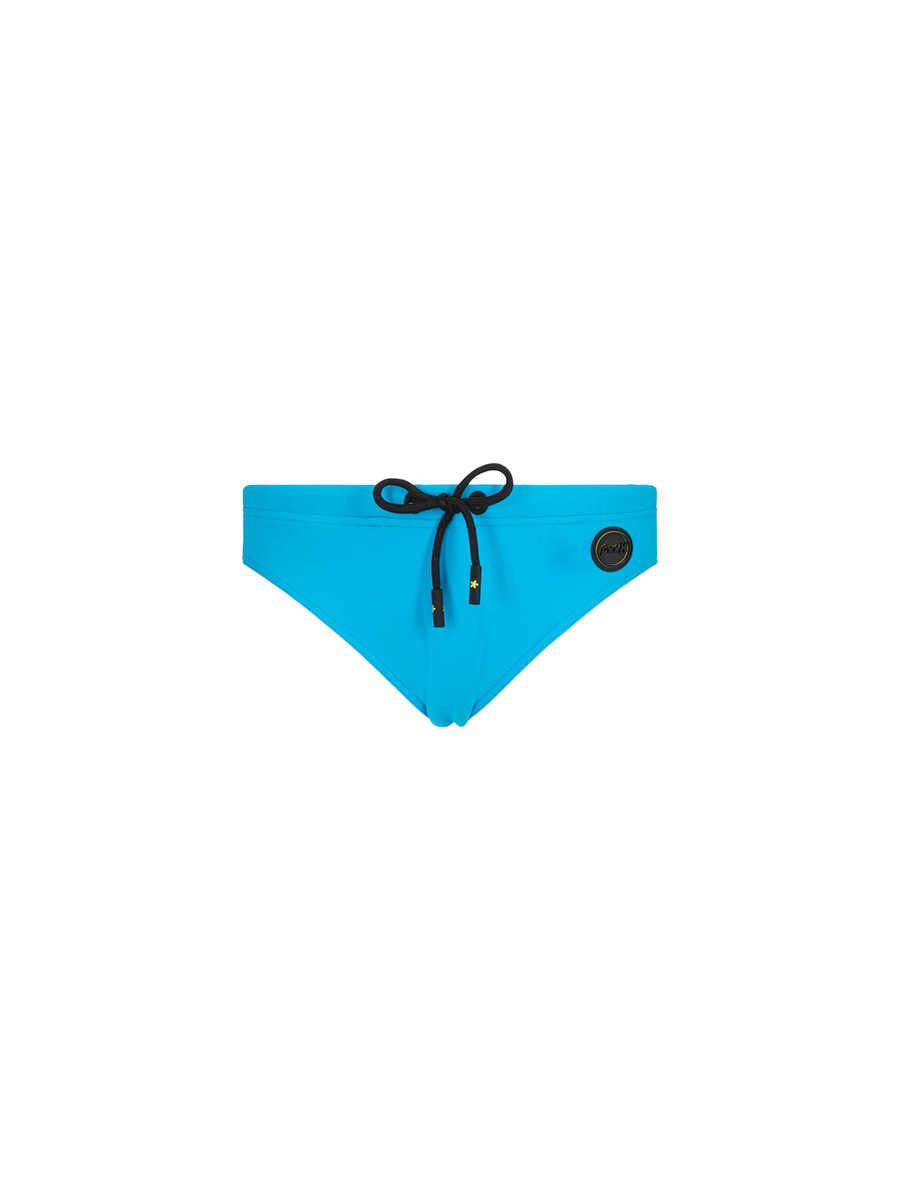 Costume slip Fk azzurro con patch logo – Alfredo Ponticelli